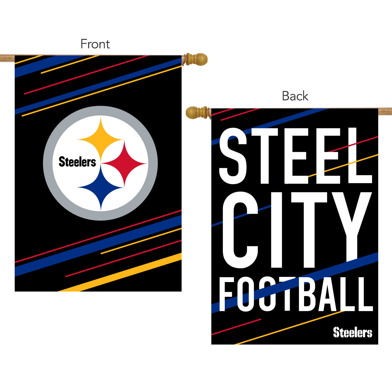 Pittsburgh Steelers Slogan Double-Sided NFL House Flag - Briarwood Lane ...