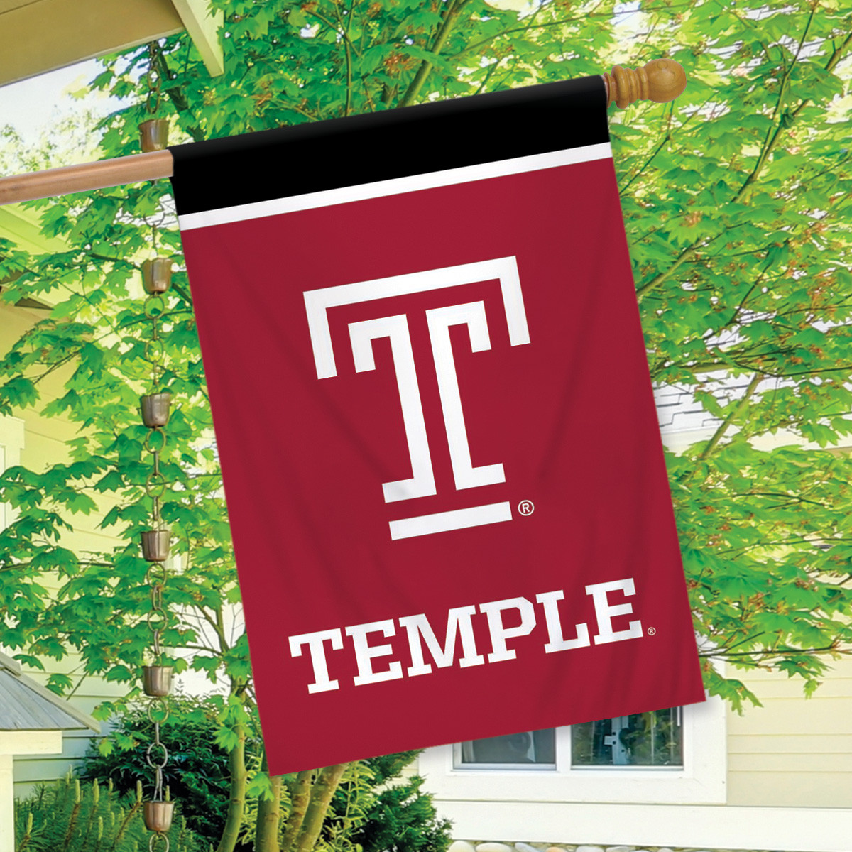 Temple University NCAA House Flag - Briarwood Lane- Wholesale Partners