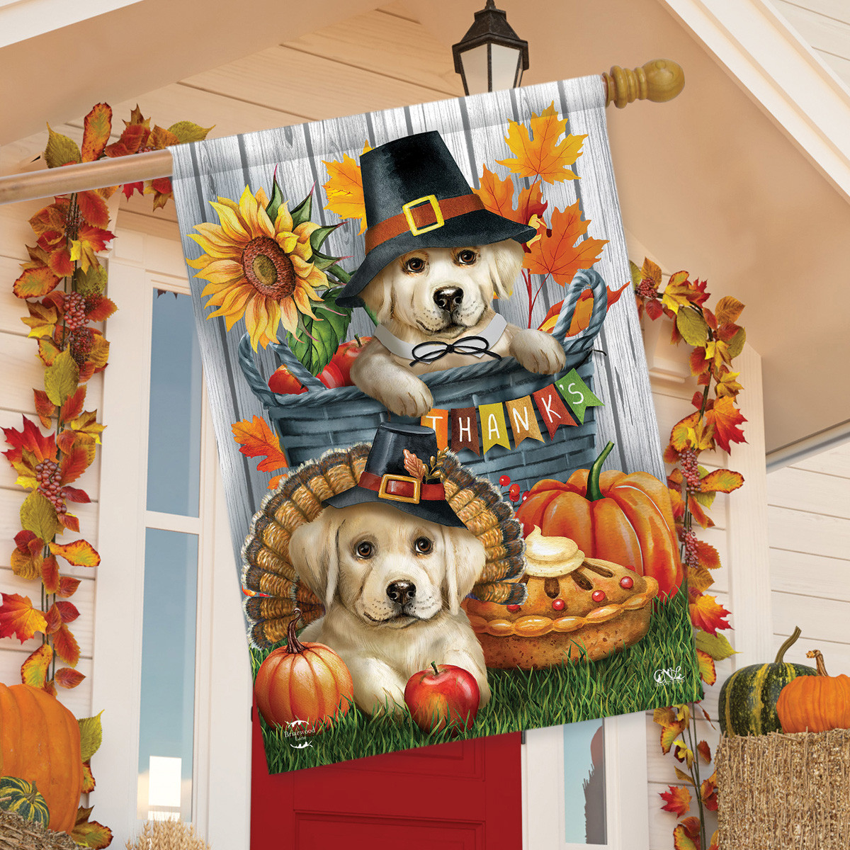 Pilgrim Puppies House Flag - Briarwood Lane- Wholesale Partners