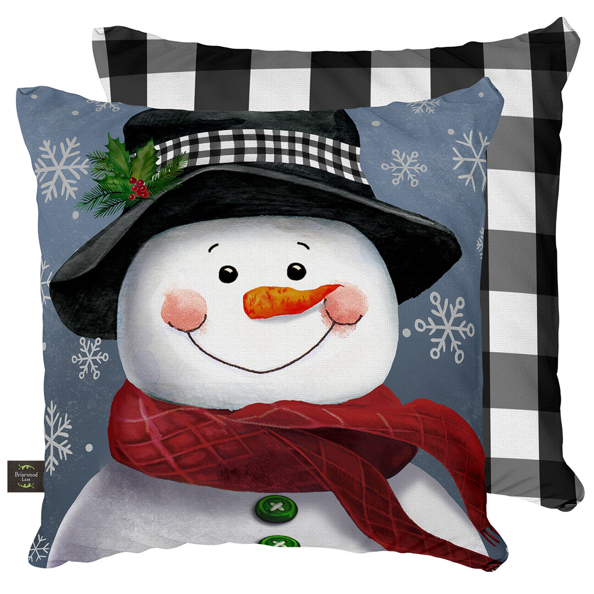 Smiling Snowman Pillow - Briarwood Lane- Wholesale Partners