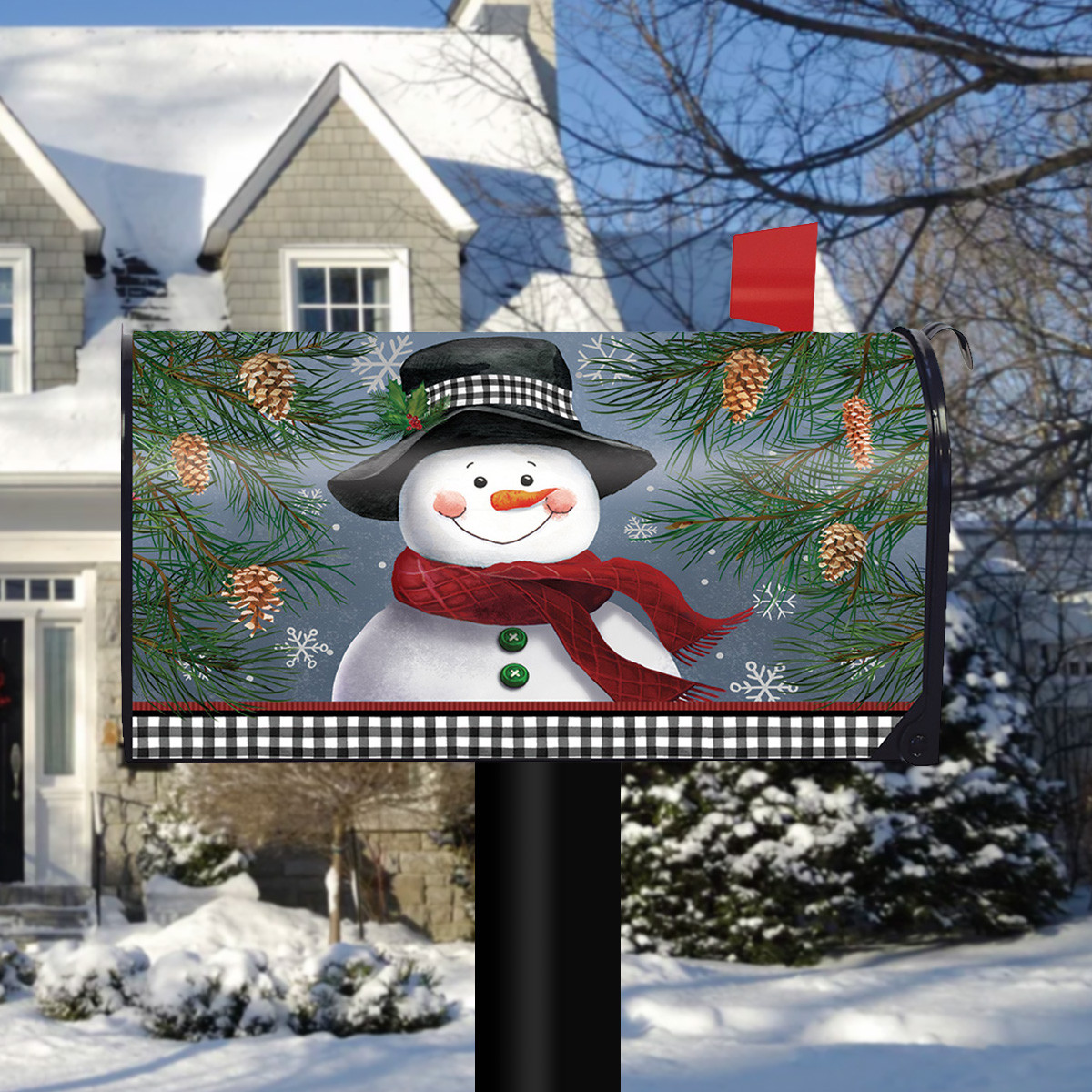 Smiling Snowman Mailbox Cover - Briarwood Lane- Wholesale Partners
