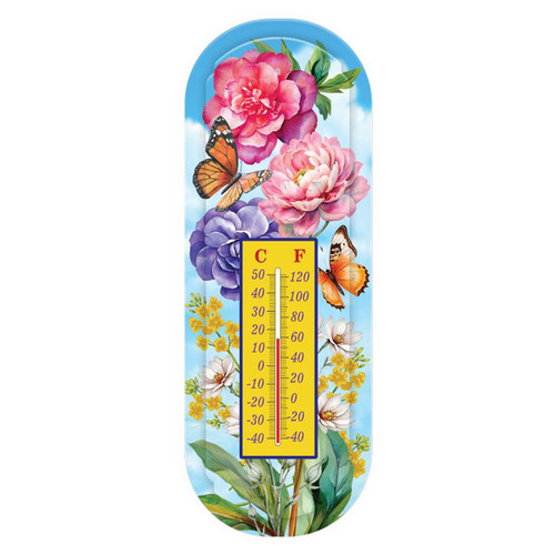 Butterflies and Peonies Metal Thermometer - Briarwood Lane- Wholesale ...