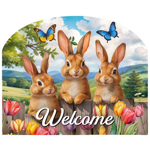 Bunny Greeting Acrylic Art Sign - Briarwood Lane- Wholesale Partners