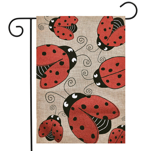 Ladybug Burlap Garden Flag - Briarwood Lane- Wholesale Partners
