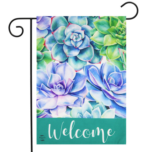 Succulents Burlap Garden Flag - Briarwood Lane- Wholesale Partners