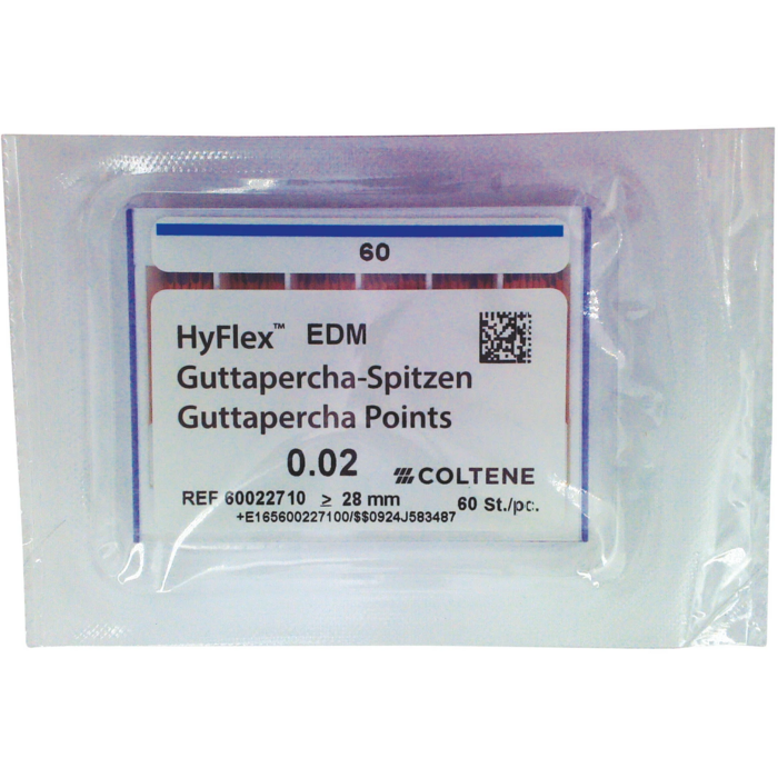 HyFlex EDM guttapercha points 60 stk. Taper.02, ISO 060 - Odonto