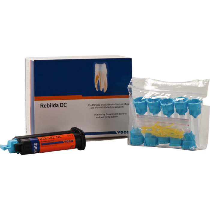 Rebilda DC 50 g patron hvit, blandespisser type 12, appliseringsspisser ...