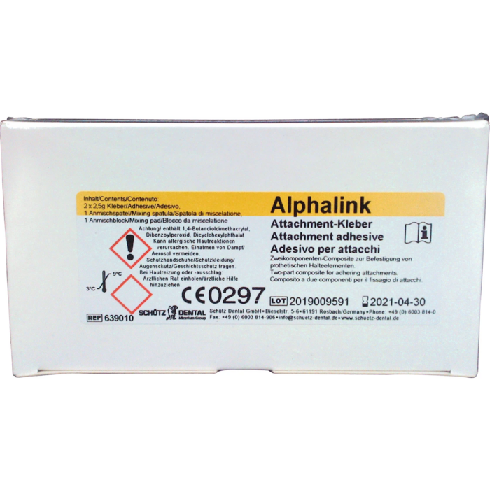 Alphalink attachment adhesive 2 x 2,5 g (A+B) - Odonto