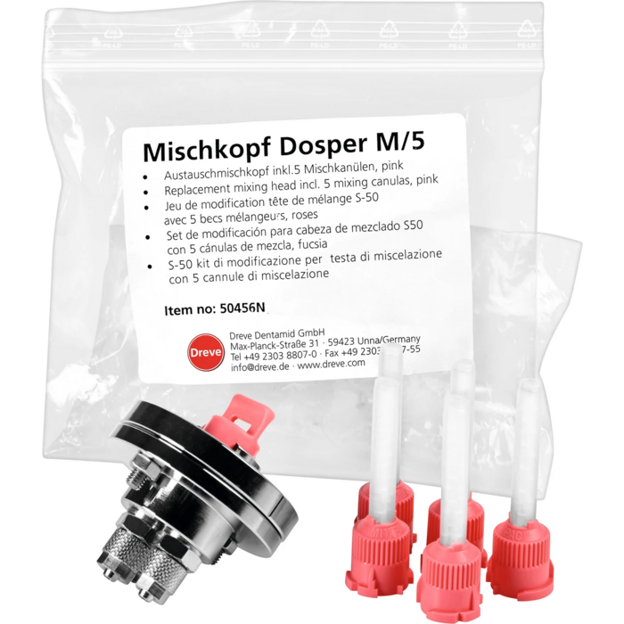 Mixing head conversion kit S-50 Pack of mixing head, 5 mixing tips - Odonto