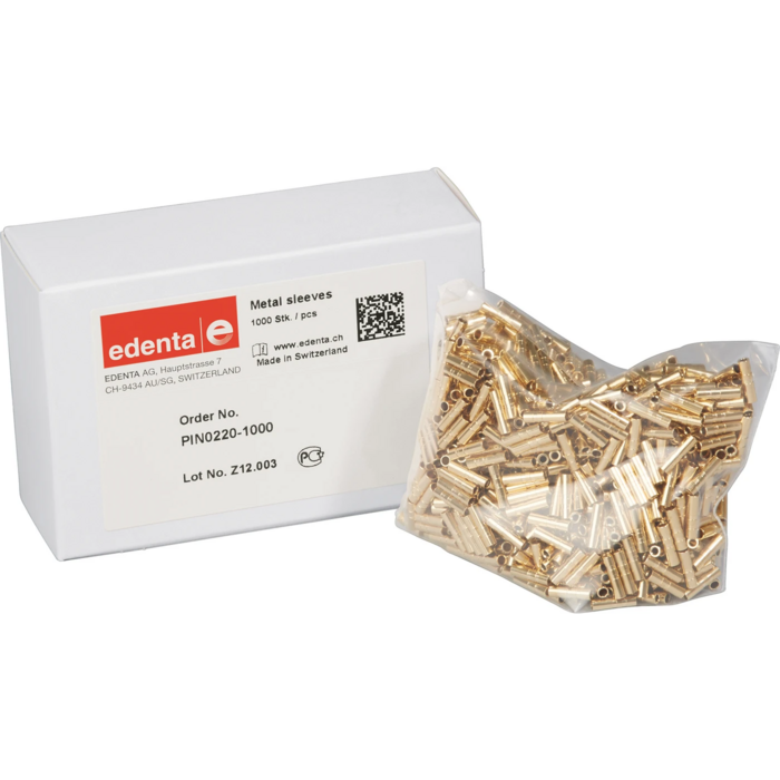 Round pins Pack of 1,000 metal sleeves 10 mm - Odonto