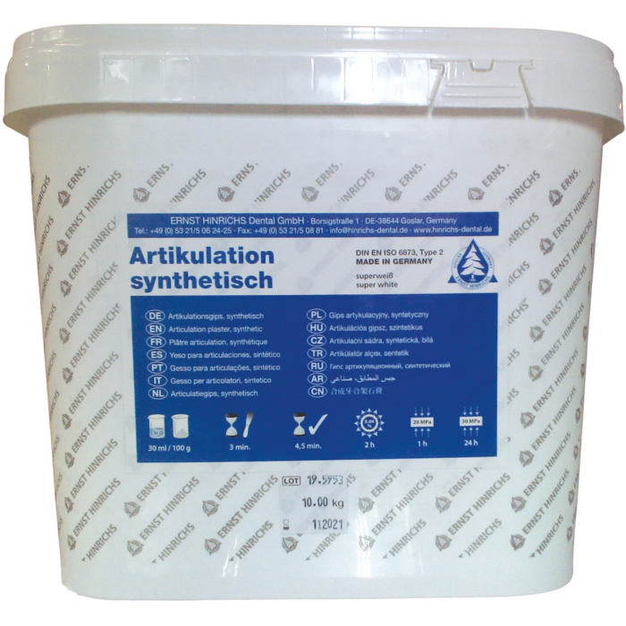 Articulating plaster - synthetic Bucket 10 kg articulation plaster - Odonto