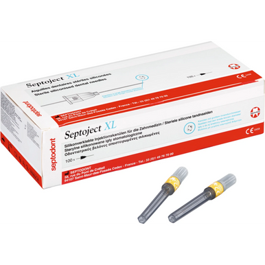 Septoject® XL Pakke med 100 stk, G27/0,4 x 35 mm, lange - Odonto