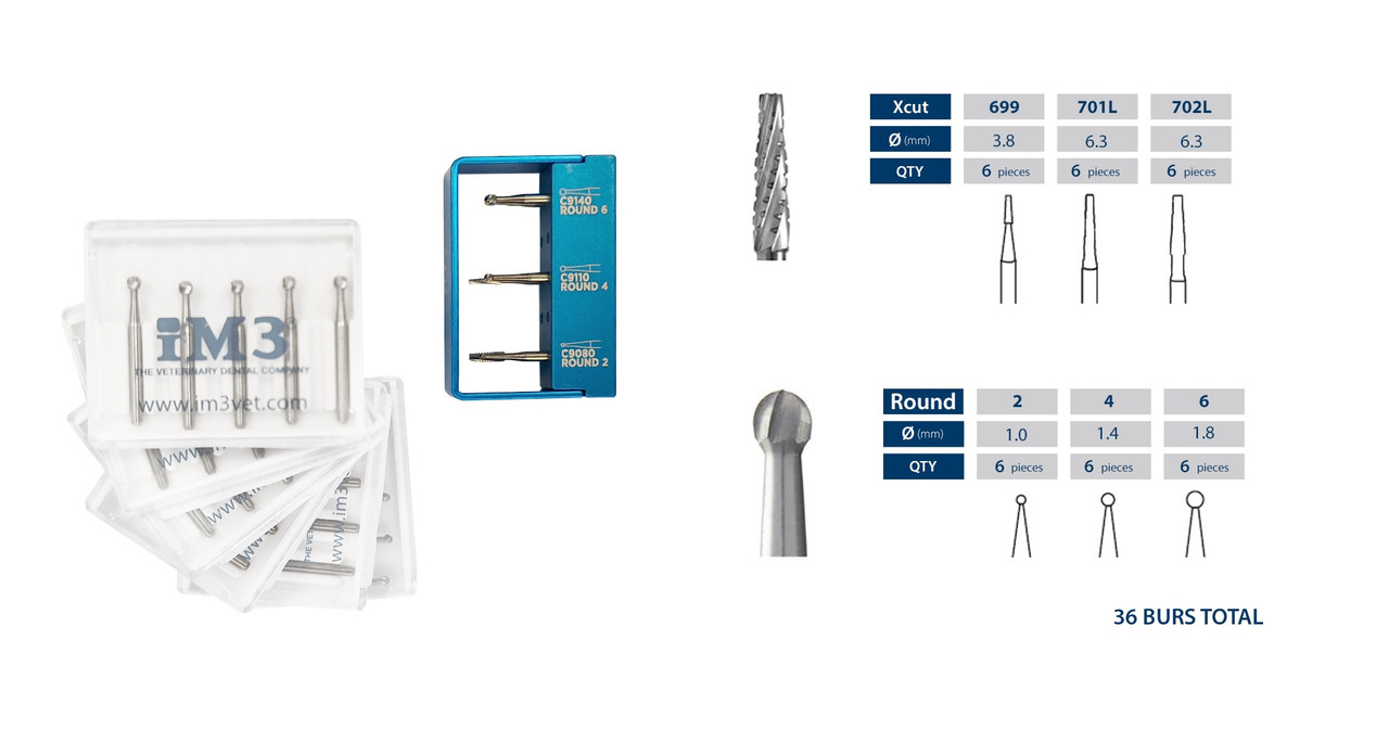 iM3 Bur Essentials FG Set - ZebraVet