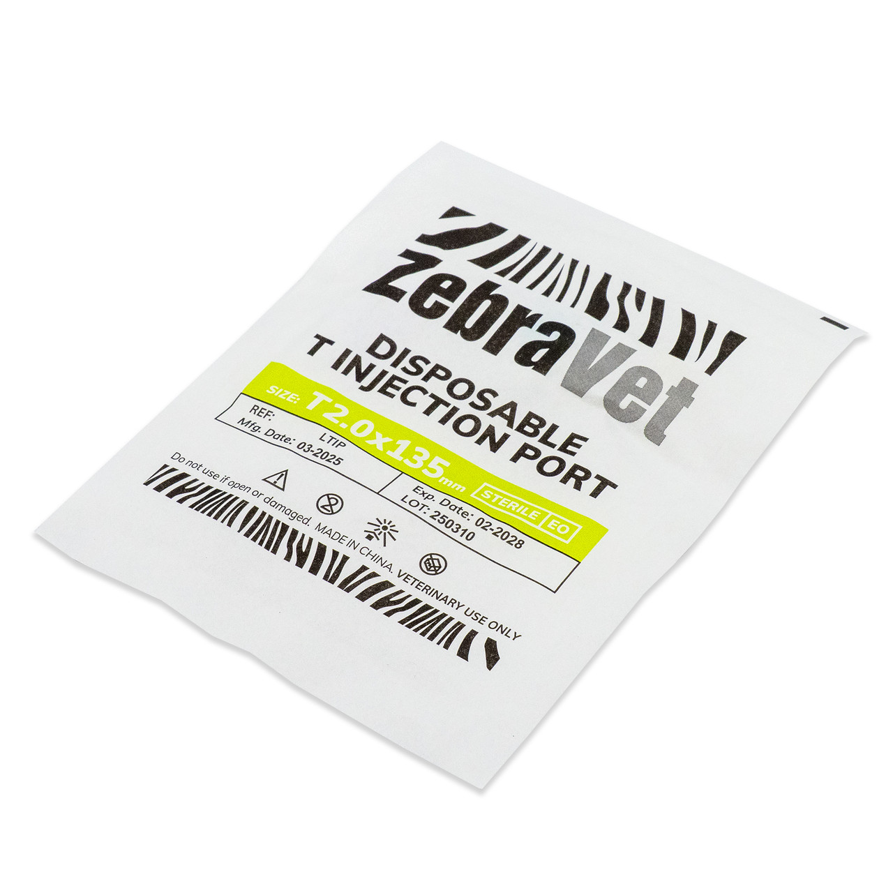 T Injection Port Large Bore 2.0 x 13.5cm - ZebraVet