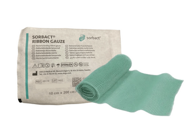 Sorbact Sterile Ribbon Gauze (10cm x 200cm) EACH - ZebraVet