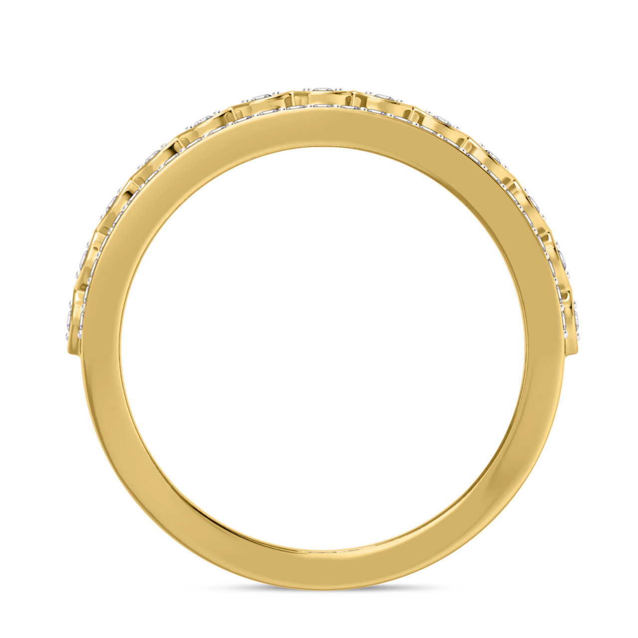 Pembe 3 4 Ct Tw Same Sex Mens Band Set 10k Yellow Gold My Trio Rings