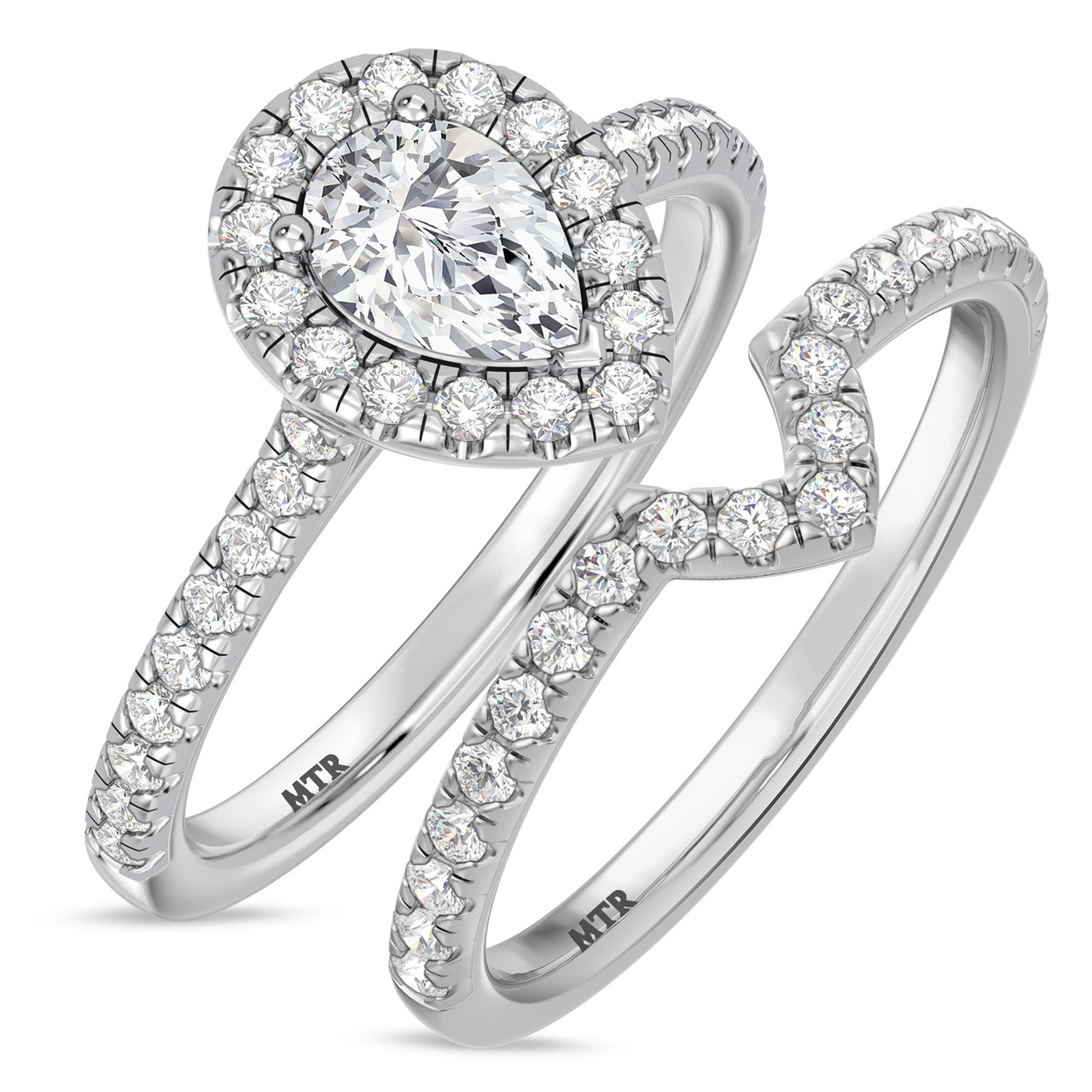 Adeola 1 1/10 ct tw. Lab Grown Diamond Pear Solitaire Diamond Bridal ...