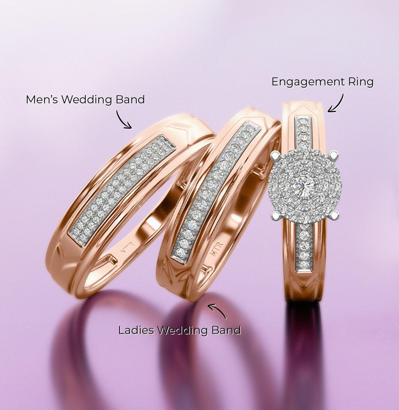 Matching Trio Wedding Ring Sets - Real Gold and Diamonds - Page 7