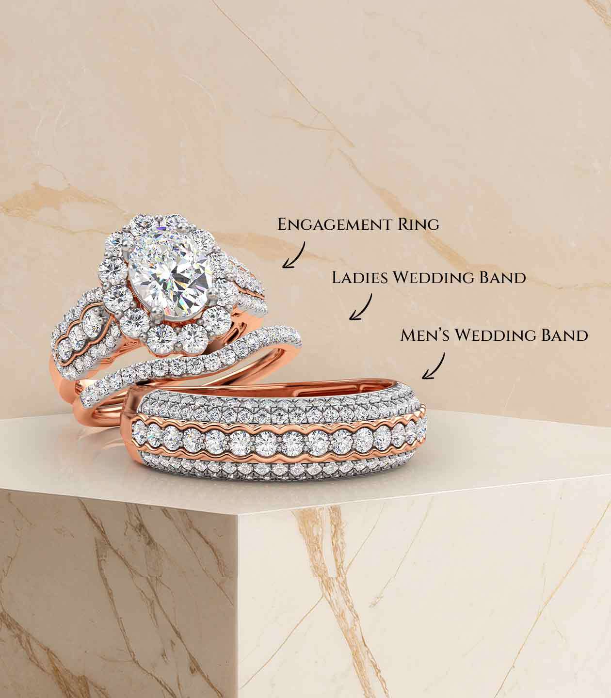 Matching Trio Wedding Ring Sets - Real Gold and Diamonds - Page 3 | My ...