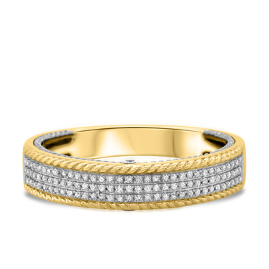 Affiance 1/4 ct tw. Diamond Mens Band 10K Yellow Gold - My Trio Rings