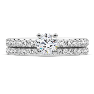 Kitana 2 ct tw. Lab Grown Diamond Round Solitaire Bridal Set 950 ...