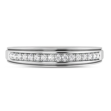 Trace 1/5 ct tw. Lab Grown Diamonds Mens Band 14K White Gold - My Trio ...