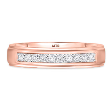 Prudence 1/4 ct tw. Diamond Mens Band 18K Rose Gold - My Trio Rings