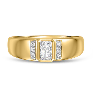 Sergio 1/2 ct tw. Lab Grown Diamonds Mens Band 14K Yellow Solid Gold ...