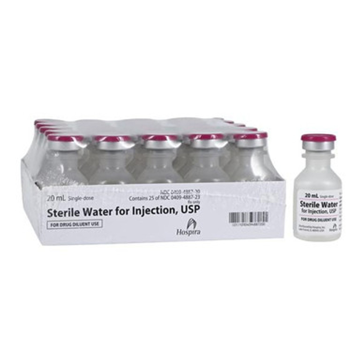 Diluent Sterile Water for Injections, Single Dose Vial 20 mL - Medex Supply