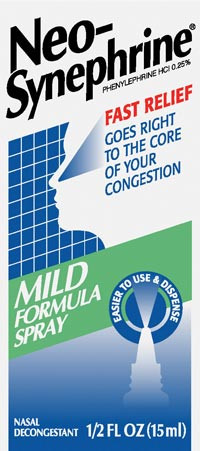 Bayer Neo-Synephrine Nasal Spray, Mild Strength, 1/4%, 15ml/Bt - Medex ...