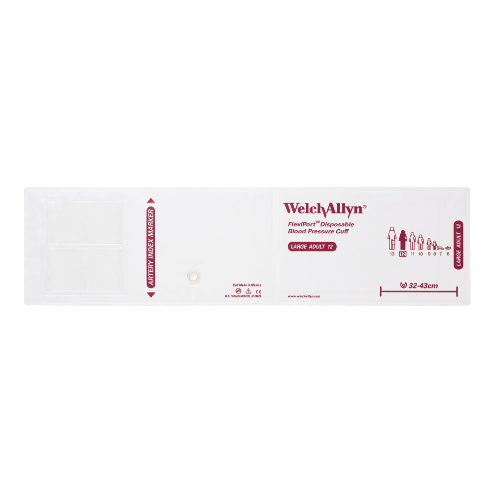 Welch Allyn FlexiPort Blood Pressure Cuff; Size-12 Large Adult, 20/Case ...