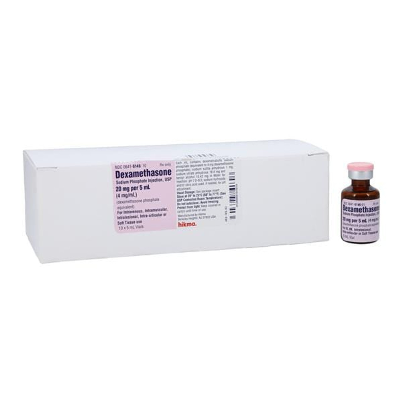 Dexamethasone Sodium Phosphate Injection 4mg/mL MDV 5mL 10/Package - Medex Supply