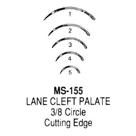 Miltex Dental Surgical Needle, Size 2, Lane Cleft Palate, 3/8 Circle ...