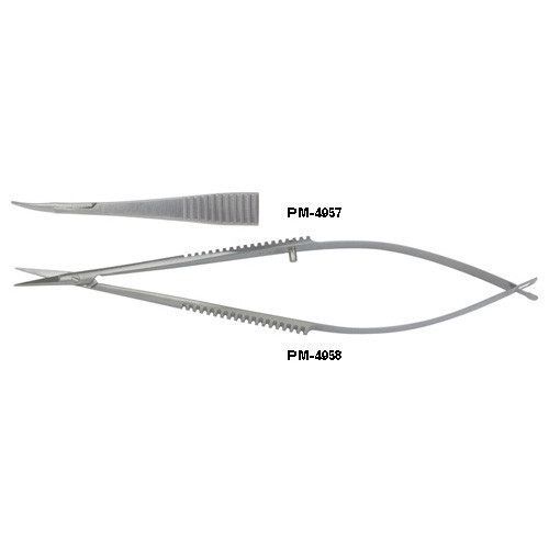 Padgett Hood Micro Dissecting Scissors, Curved, Sharp, Length= 4" (102 ...