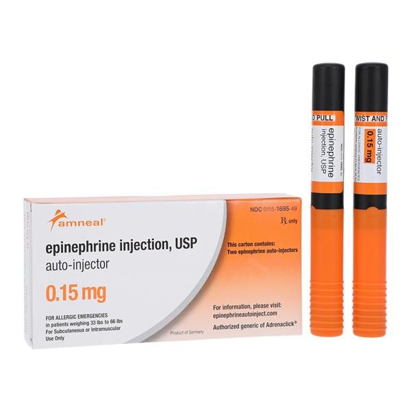 Epinephrine Jr Injection 0.15mg Jr Auto-Injector 2/Package - Medex Supply