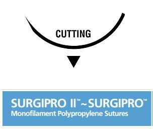 Surgipro II non-absorbable polypropylene suturesize: 7-0, length: 24 in ...