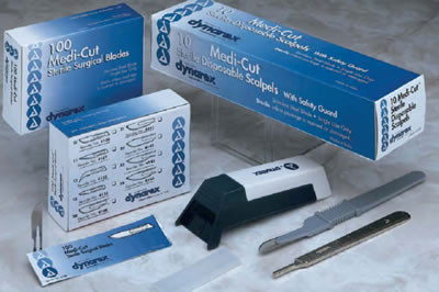 Dynarex Disposable Scalpel, Sterile, Number 23, 10/bx - Medex Supply