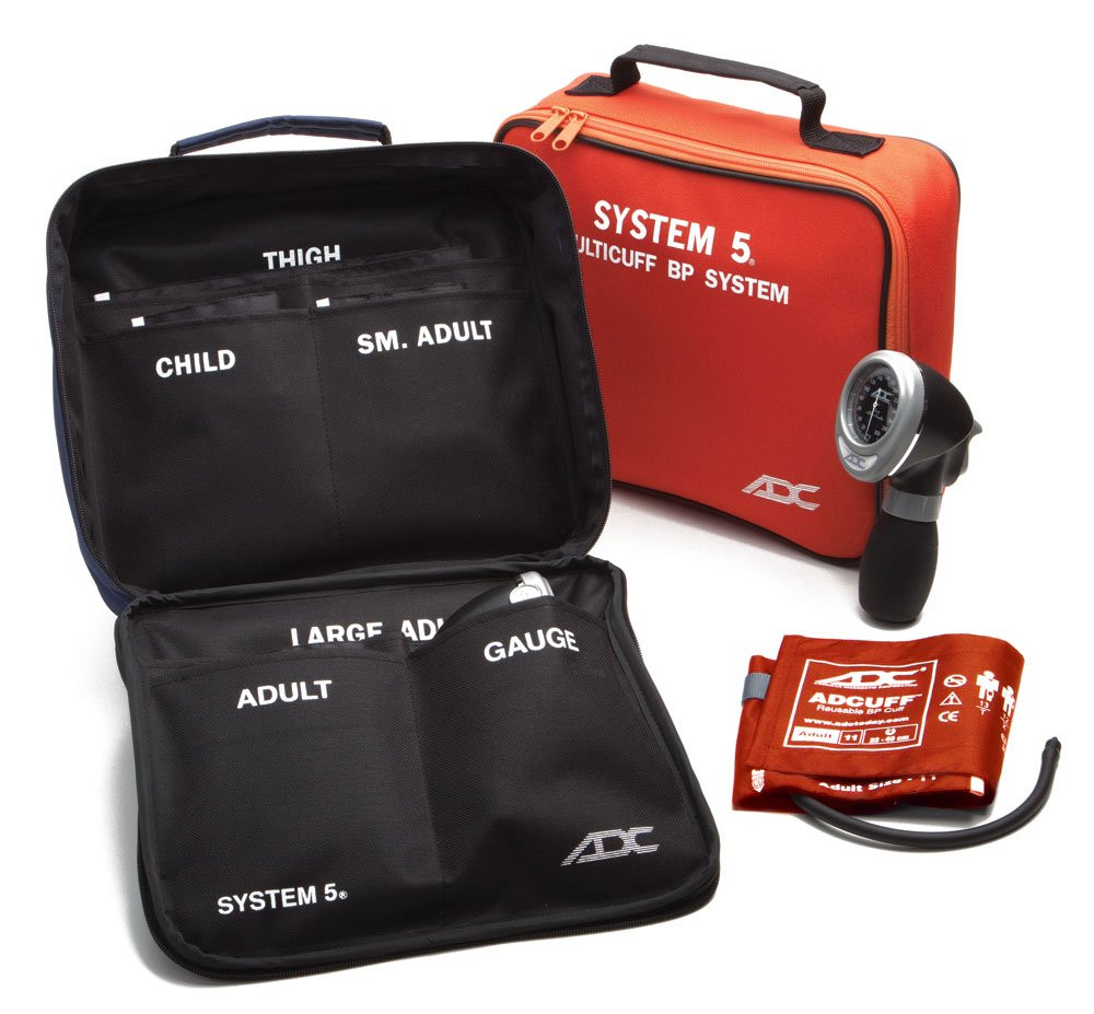 ADC SYSTEM 5 Palm Multicuff Blood Pressure Kit, Orange - Medex Supply