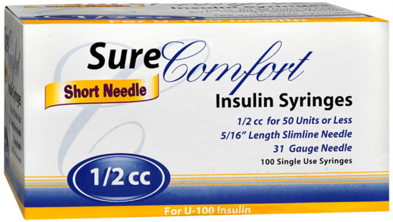 Allison Medical Surecomfort Insulin Syringes 12cc 31 G X 8 Mm 100