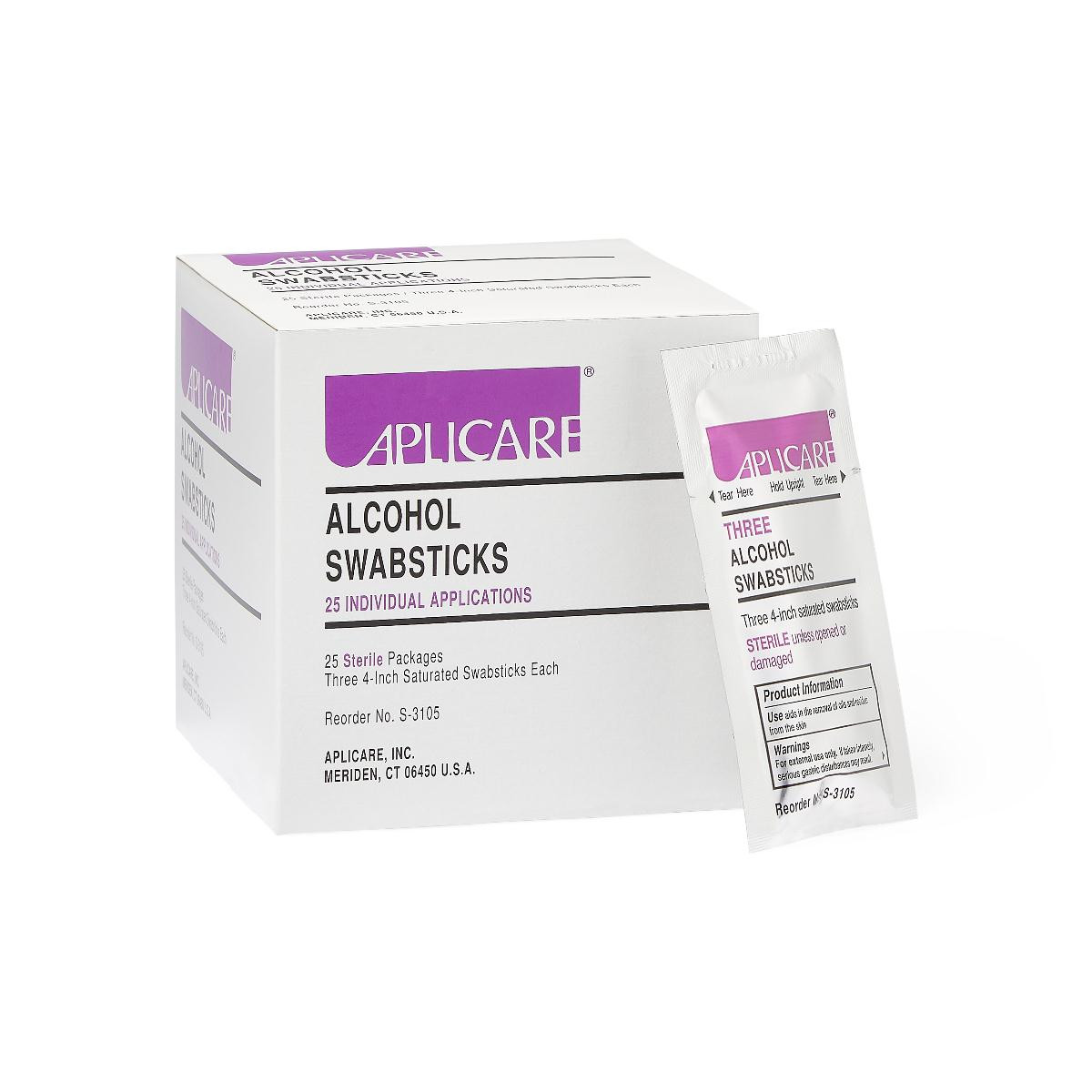 Aplicare Sterile Alcohol Swabsticks, Triple - Medex Supply