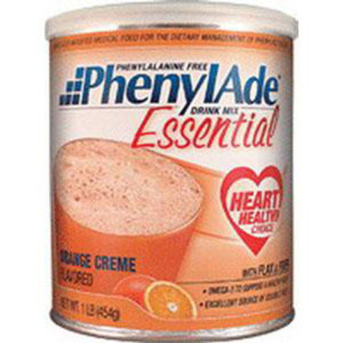 PhenylAde Essential Drink Mix, 454g, 1784 Calories, Orange Creme ...