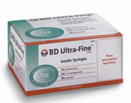 BD Ultra-Fine Needle Insulin Syringe, 0.3 cc, 31 G x 8mm, 100/bx ...