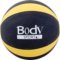 BodySport Medicine Ball with Illustrated Exercise Guide, 8 lb., Yellow ...