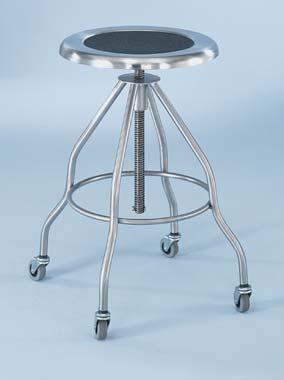 Blickman Clifton Model, adjustable revolving stool, stainless-steel, 15 ...