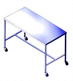 Blickman Sawyer Instrument Table with H-Brace, 36"W x 24"D x 34"H ...