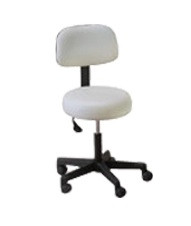 Brandt Econobuoy Stool with Backrest, 17" - 22" Adjustable, White ...