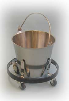 Brandt Stainless Steel Kick Bucket Pail and Frame, 13 Quart - Medex Supply