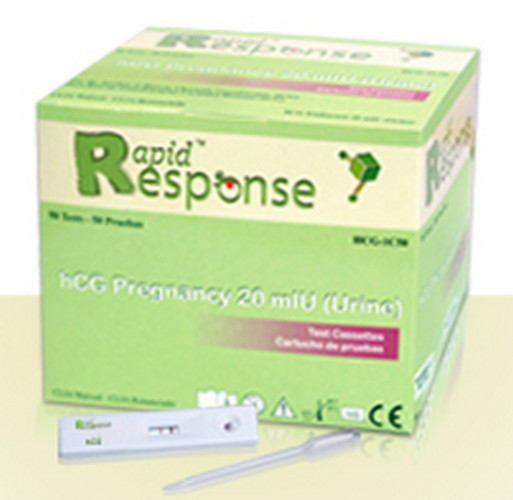 Rapid Response Urine Pregnancy Test Cassette, 20mIU hCG, 50/bx - Medex ...