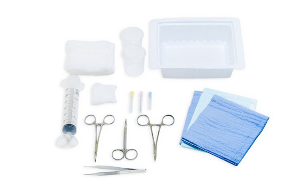Busse E.R. Laceration Tray w/ Saf-Sheild Splash Guard, 20 Trays/Case ...