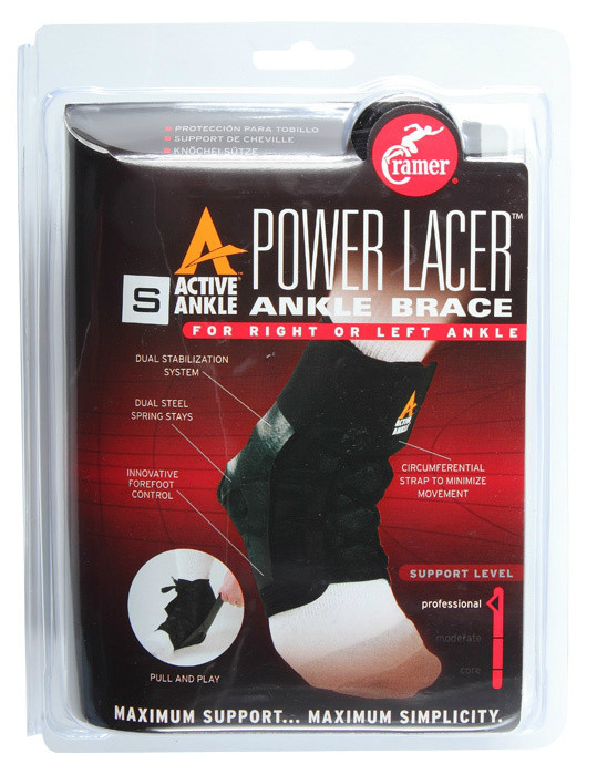 Cramer Power Lacer Ankle Brace, Black, Small - Medex Supply